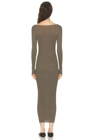 LESET Blake Ribbed Maxi Dress