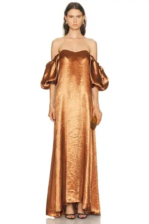 Caroline Constas Palmer Gown - Tortoise Shell