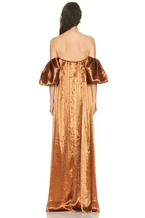 Caroline Constas Palmer Gown - Tortoise Shell