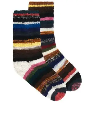 THE ELDER STATESMAN Hand-knit Socks - Multi