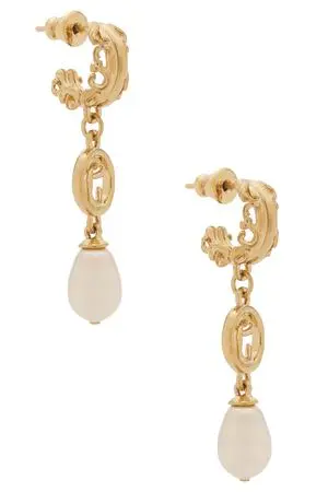 Chloé Drop Earrings In Metallic Gold