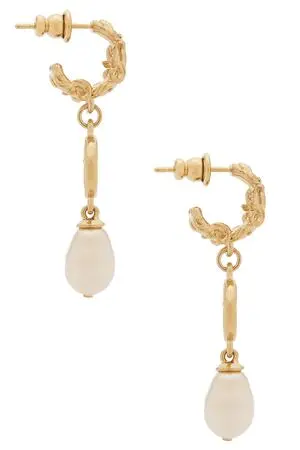 Chloé Drop Earrings In Metallic Gold