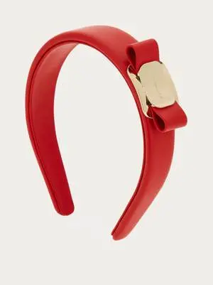 FERRAGAMO Vara Plate Headband - Red