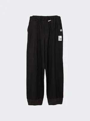Mihara Yasuhiro Layered Wool Pants - Black