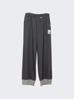 Mihara Yasuhiro Layered Wool Pants - Grey