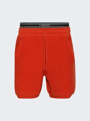 Loewe Terry Stitch Shorts - Orange