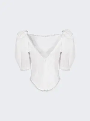 THE IRISH TWIN Regular Fit Blouse With Lace Trim