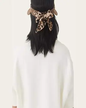 Eugenia Kim Ricky Packable Hemp Visor With Animal-print Sash