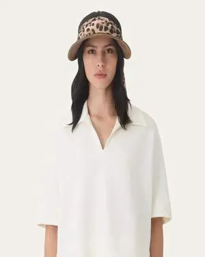 Eugenia Kim Ricky Packable Hemp Visor With Animal-print Sash