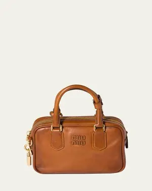 Miu Miu Arcadie Aged Leather Top-handle Bag