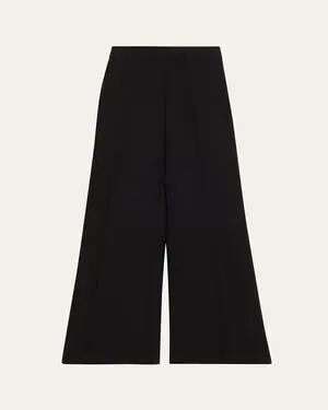 Carolina Herrera High-rise Wide-leg Wool Pants - Black