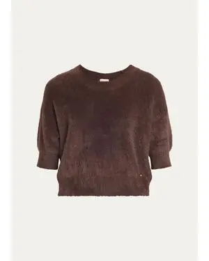 L'AGENCE Guinevere Cropped Pullover - Dark Java