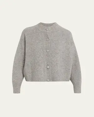 FRAME Cashmere Fleck Cardigan - Silver