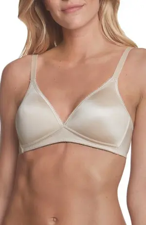 DOMINIQUE INTIMATES Sara Wire-free Soft Cup T-shirt Everyday Comfort Bra With Memory Foam Cups - Latte