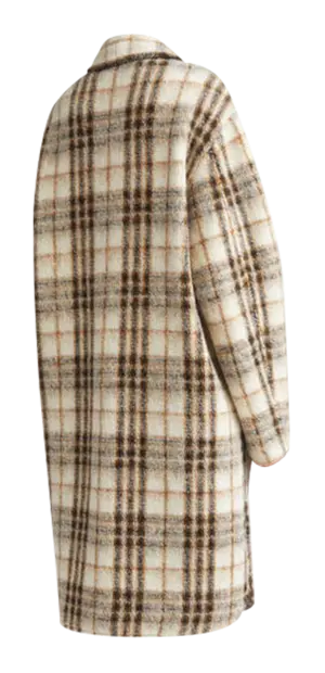 Isabel Marant Gabriel Plaid Wool-blend Coat - Ecru