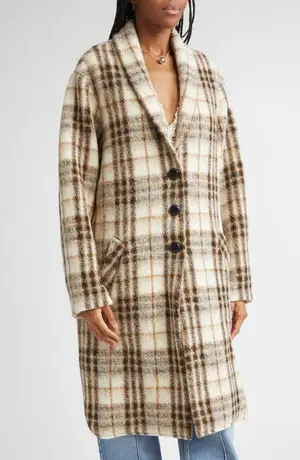 Isabel Marant Étoile Gabriel Plaid Wool-blend Coat