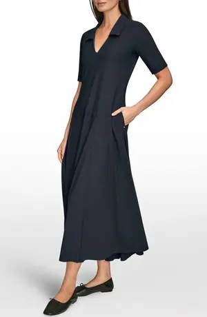 Donna Karan New York A-line Polo Dress - Black