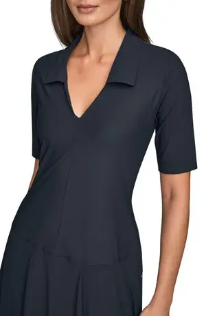 Donna Karan New York A-line Polo Dress - Black
