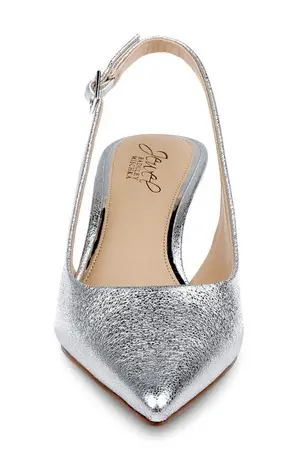 Badgley Mischka Ilana Slingback Pump - Silver Textile