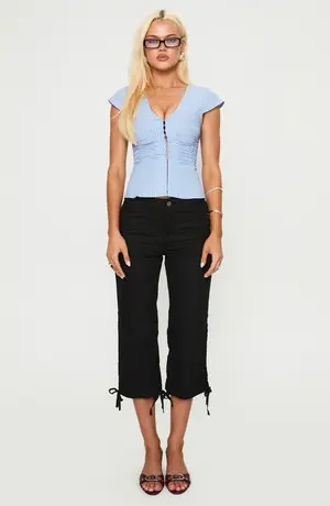 Princess Polly Drawstring Cuff Capri Pants