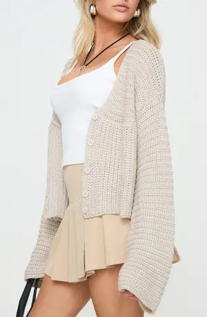 Princess Polly Artha Relaxed Crop Cardigan
