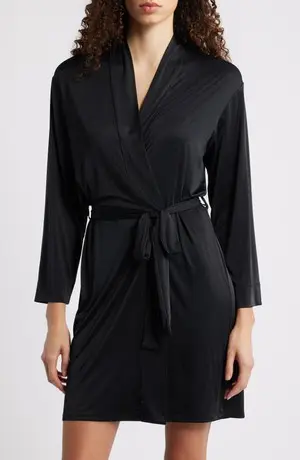 Natori Aphrodite Satin Robe - Black