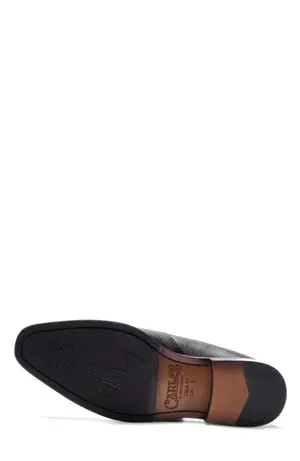 CARLOS BY CARLOS SANTANA Eclipse Cap-toe Leather Loafers - Black Leather
