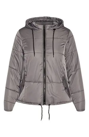 City Chic Kate Hooded Puffer Jacket