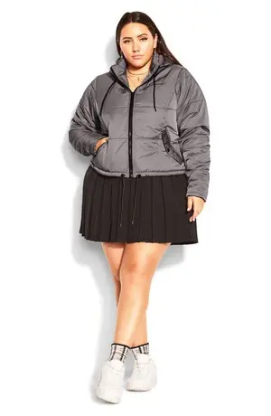 City Chic Kate Hooded Puffer Jacket