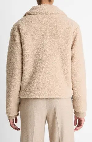 Vince High-pile Fleece Jacket - Marzipan
