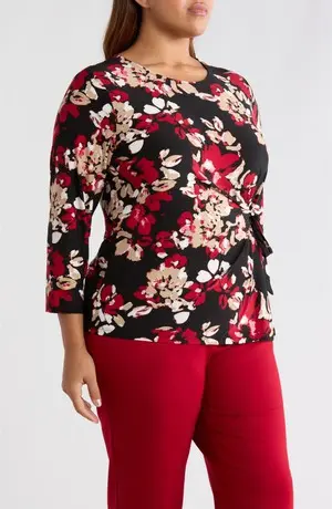KASPER Side Tie Top
