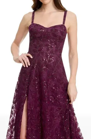Dress The Population Piper Sequin Embroidered Gown