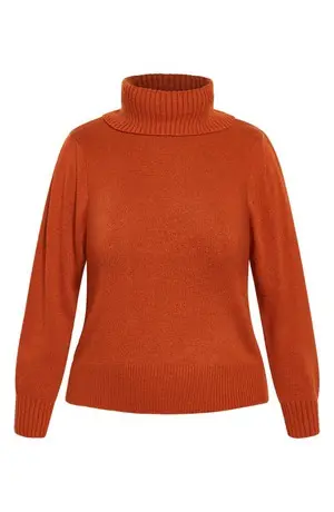 City Chic Softly Sweet Turtleneck Sweater