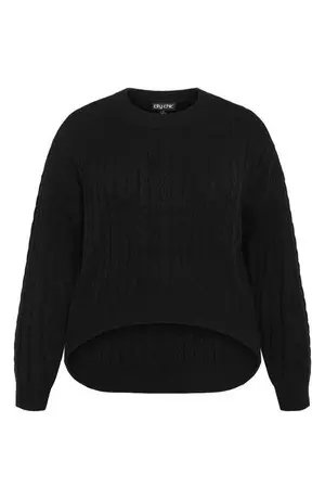 City Chic Kenia Cable Stitch Sweater