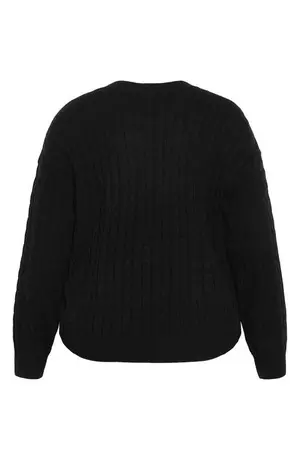 City Chic Kenia Cable Stitch Sweater