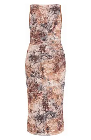 City Chic Western Print Mesh Maxi Dress
