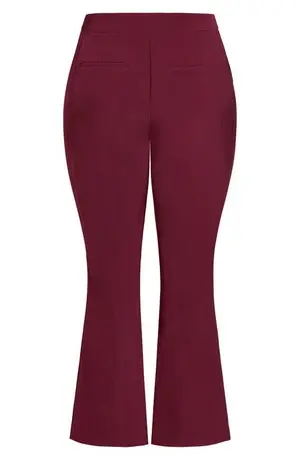 City Chic Vienna High-waist Flare Pants - Red