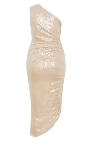 City Chic Violeta Sequin One-shoulder Dress