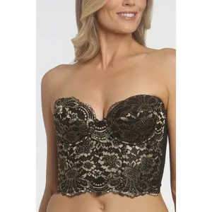 DOMINIQUE INTIMATES Estrada X Strapless Low Back Bustier Bra - Black