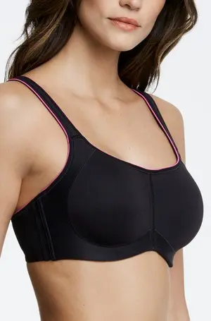 DOMINIQUE INTIMATES Zoe Pro Max High Impact Convertible Racerback T-strap Bra - Black