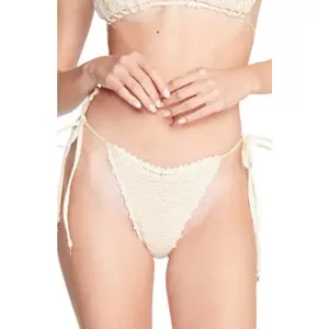 CAPITTANA Trinidad Star Crochet Bikini Bottoms - Beige