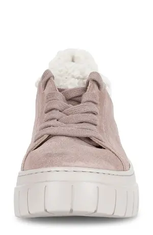 Gabor 73.221 Faux Fur Lined Platform Sneaker - Rosewood