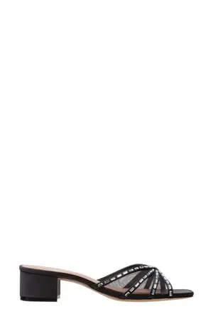 Linea Paolo Ivona Embellished Slide Sandal - Black