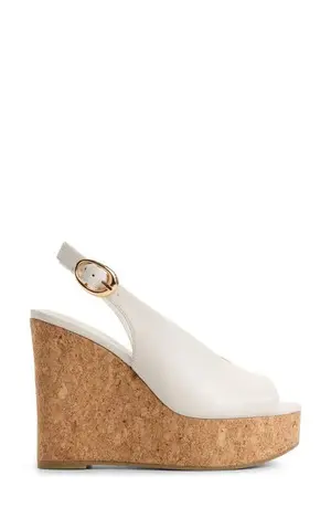 Aldo Tatianah Platform Wedge Sandal - White/bone