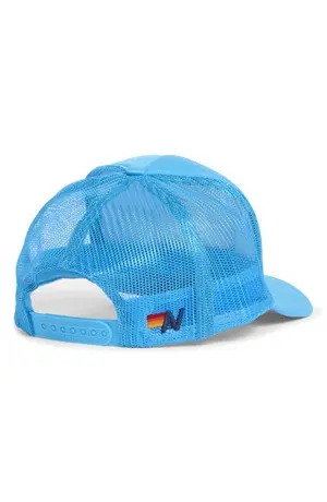 Aviator Nation Smiley Baseball Cap - Neon Blue