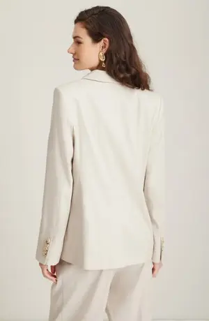 Nordstrom Linen Blend Boyfriend Blazer