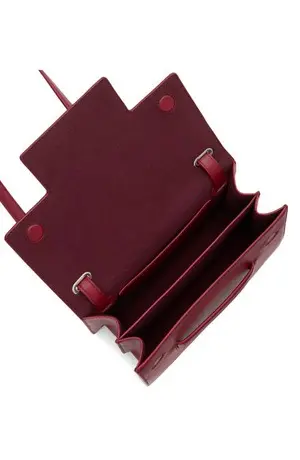 WE-AR4 The Accordion Leather Shoulder Bag - Maroon
