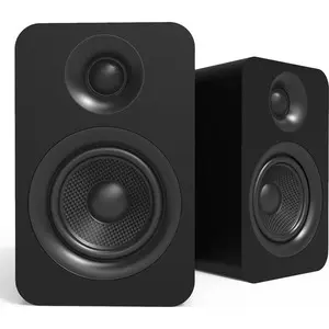 KANTO Yup4 Passive Bookshelf Speakers With 1" Silk Dome Tweeter & 4" Kevlar Wooferpair - Black