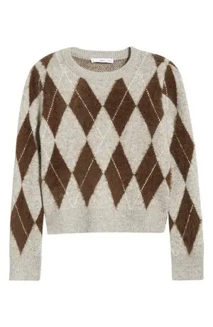 Mango Rombete Argyle Sweater
