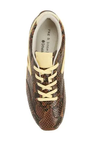 Rag & Bone Retro Runner Slim Ultra Sneakers - Mocha Snake
